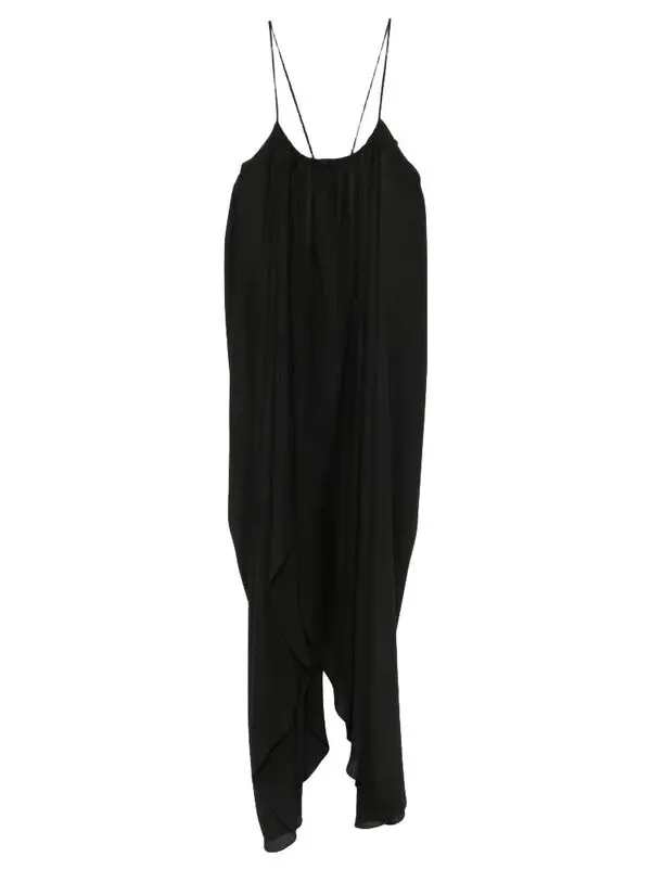 VESTIAIRE D'UN OISEAU LIBRE Open-back Draped Dress - Black