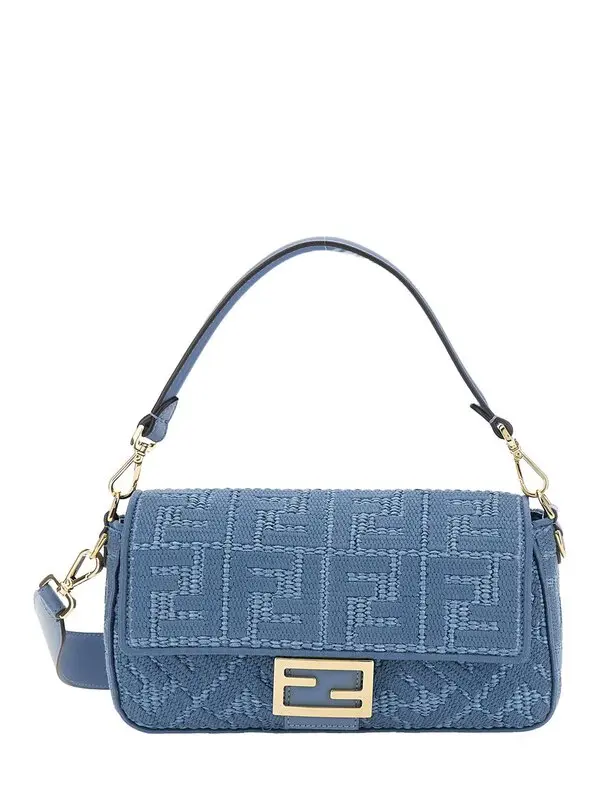 Fendi Baguette Denim Bag - Multicolor
