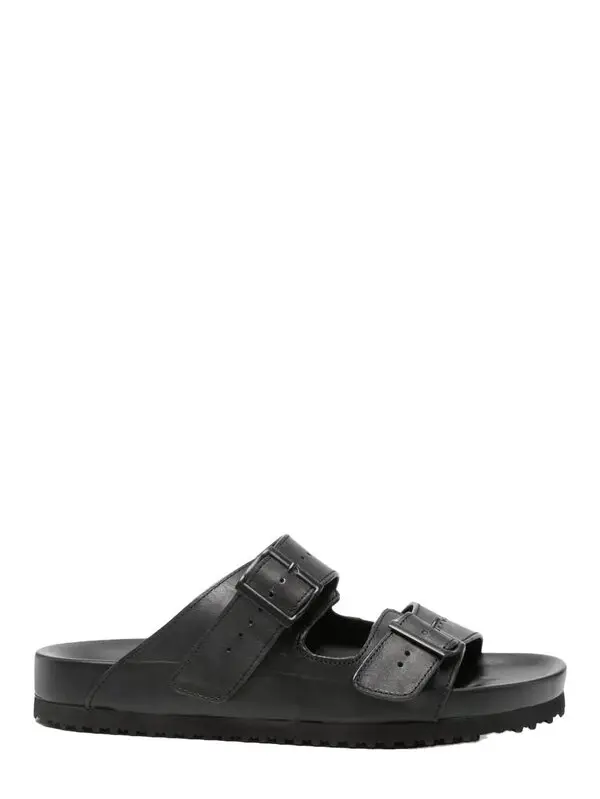 SERGIO MORETTI FIRENZE Buckle-fastening Leather Sandals - Black