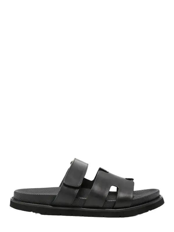 SERGIO MORETTI FIRENZE Leather Sandals - Black