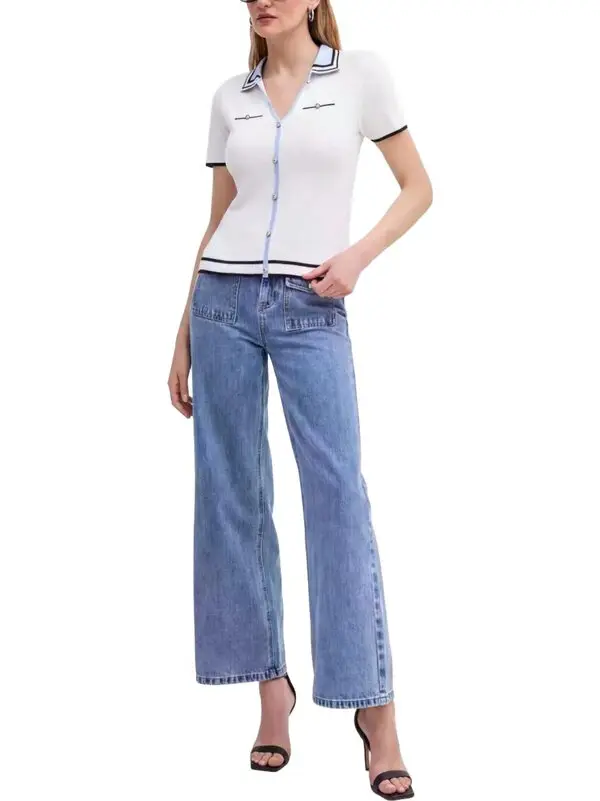 MORGAN Flap-pocket Jeans - Blue
