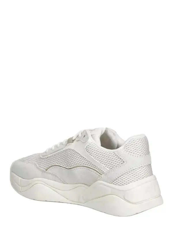 Armani Exchange Panelled Mesh Sneakers - Neutrals