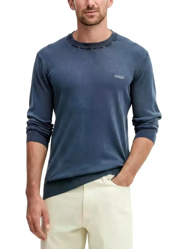 Guess Crew Neck Long Sleeve Sweatshirt - Blue