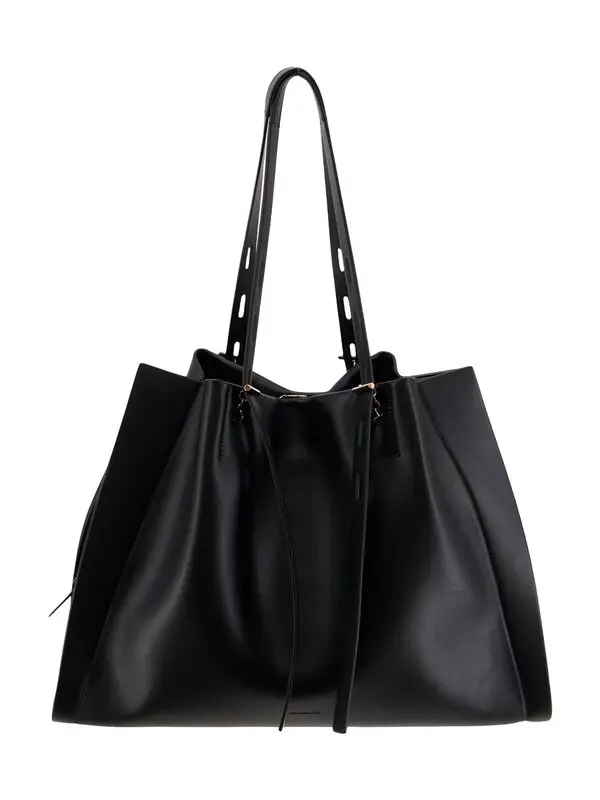 MINOBOSSI Paula Leather Shoulder Bag - Black