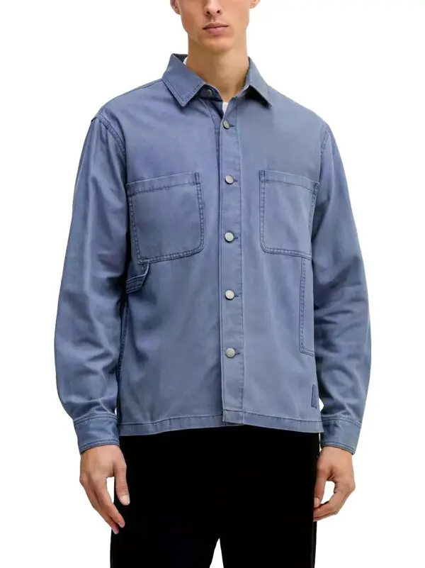 BENETTON Patch-pocket Shirt - Blue