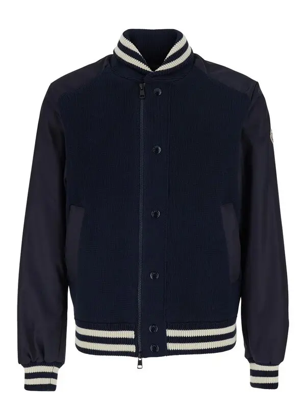 Moncler High Collar Zip Cardigan - Multicolor