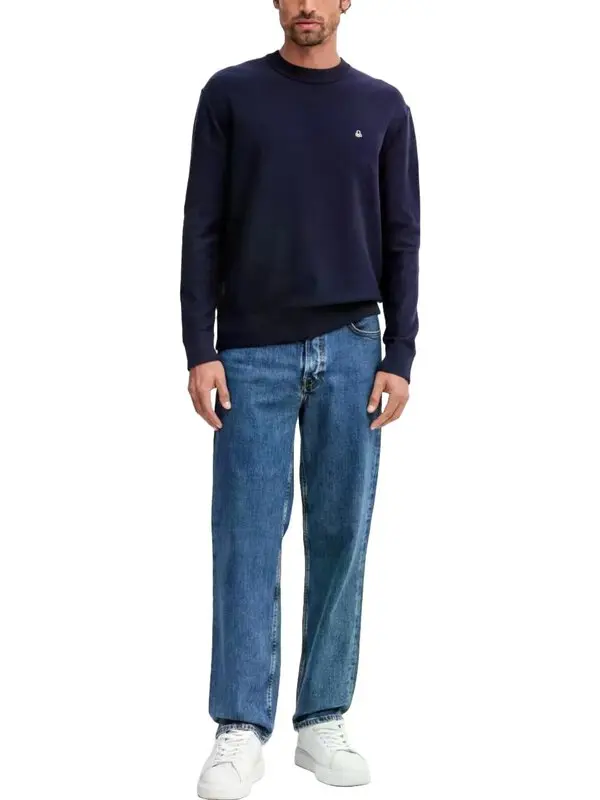 BENETTON Embroidered Logo Sweatshirt - Blue