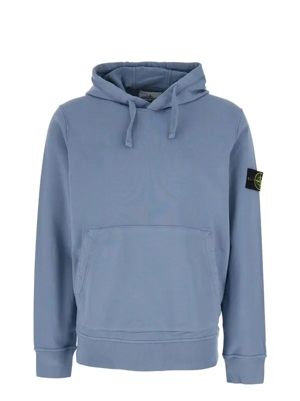 Stone Island Crewneck Sweatshirt With Patch Detail - Blue