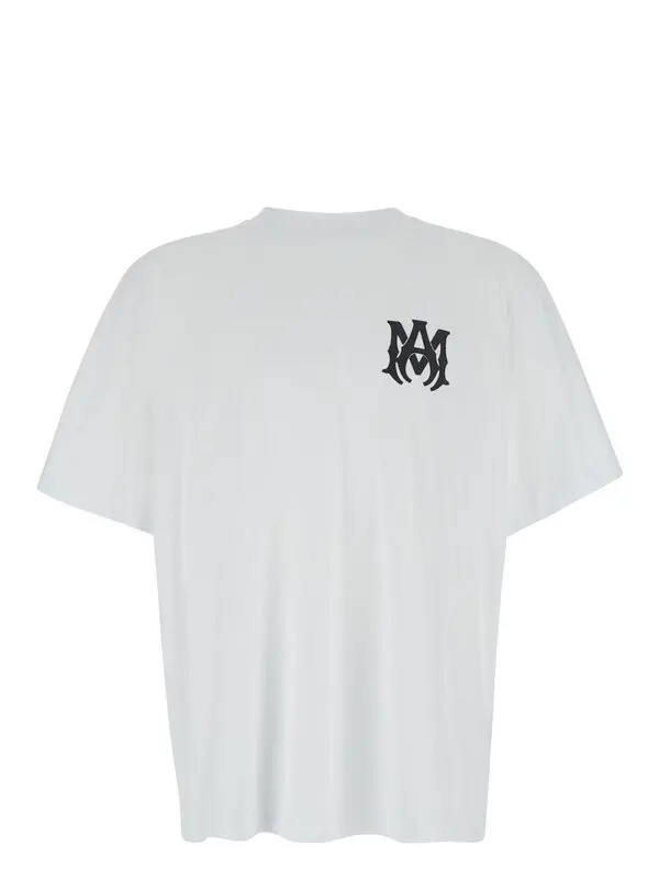 Amiri Oversized T-shirt With Contrast Logo Print In Cotton For - White