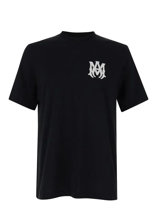 Amiri T-shirt With Contrasting Monogram In Cotton - Black