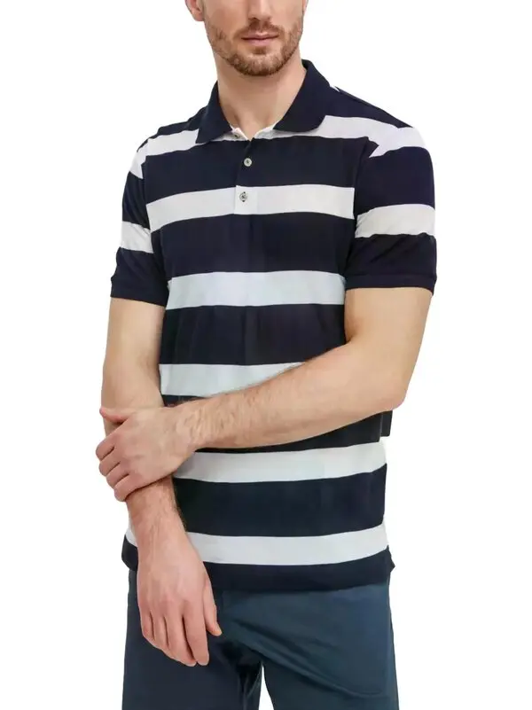 Liu Jo Striped-pattern Polo Shirt - Blue