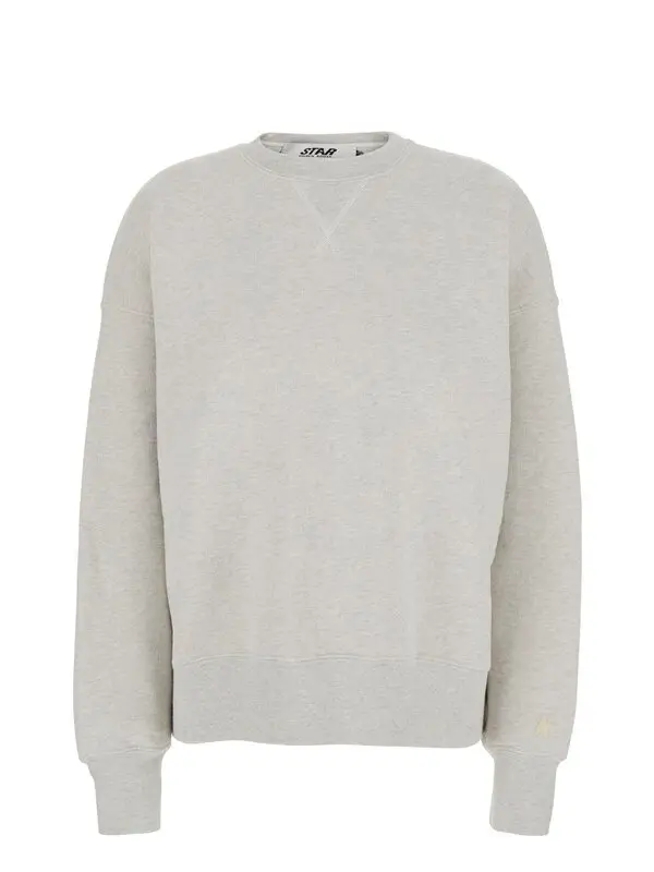 GOLDEN GOOSE Crewneck Sweatshirt With Glitter Logo - Multicolor