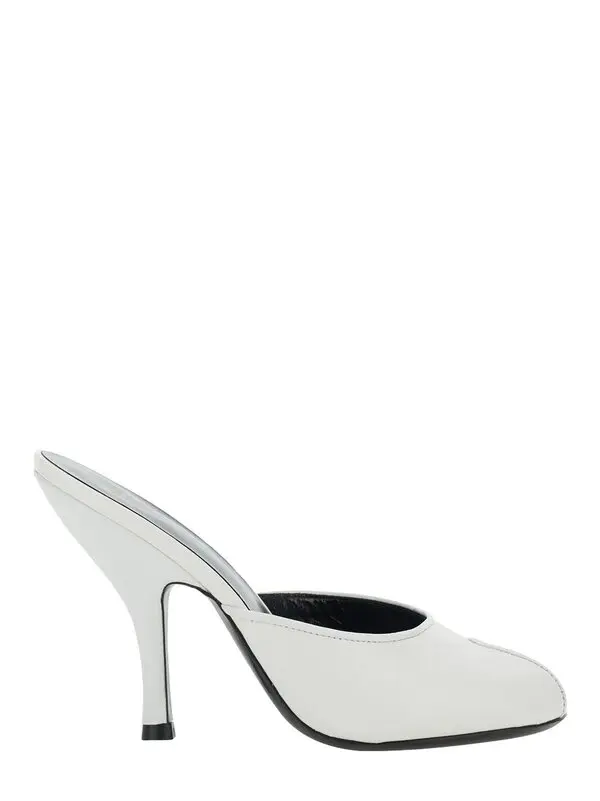 JUDE Leather High Heel Sandals With Cut-out Toe - Multicolor