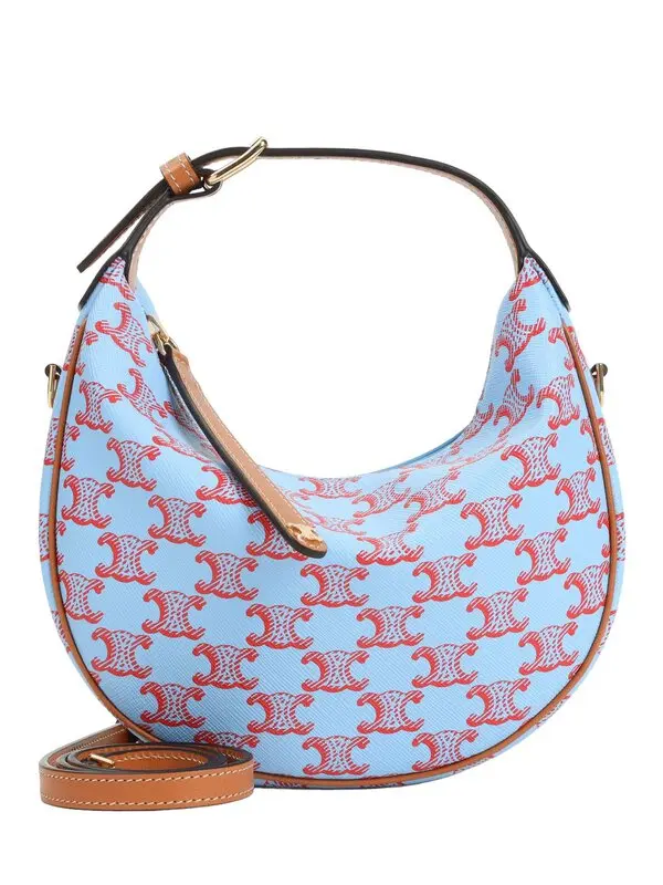 Celine Triomphe Canvas Teen Lulu Shoulder Bag - Blue