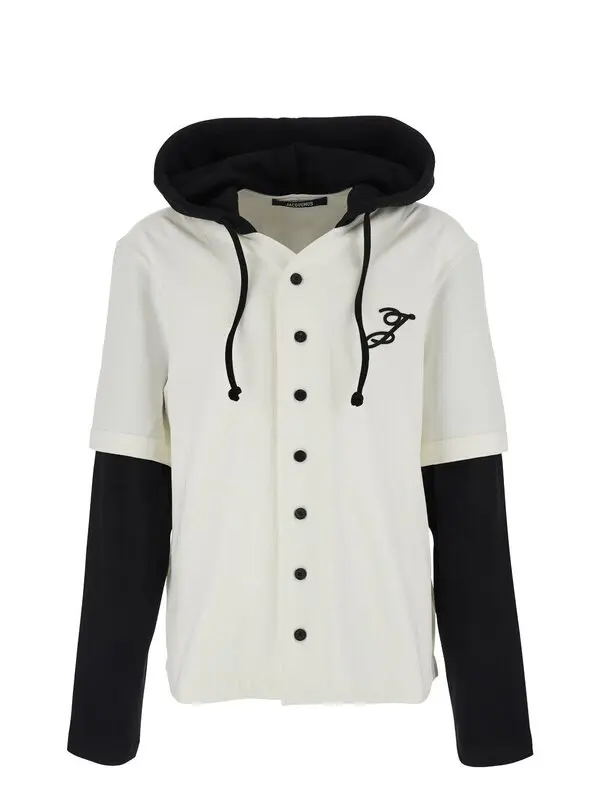 Jacquemus Le Tshirt Letro Ml Long Sleeve Hooded Top - Multicolor
