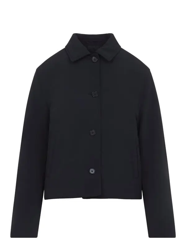 JIL SANDER Cropped Sport Jacket With Pointed Collar - Blue