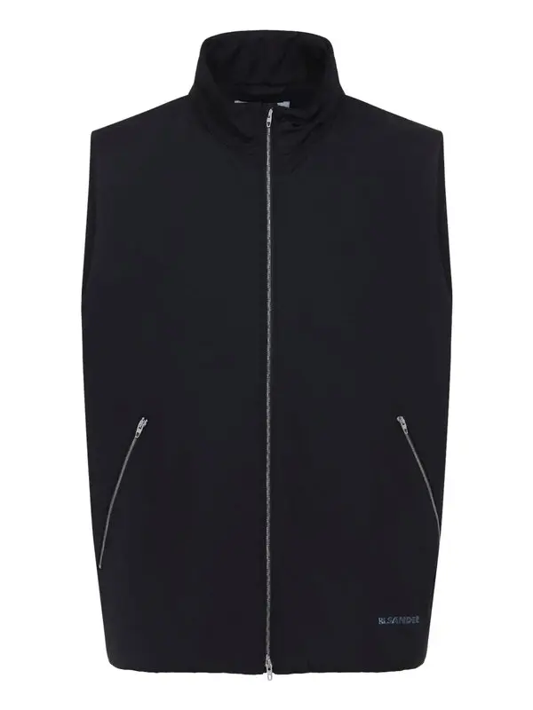JIL SANDER Sleeveless Sport Vest - Blue