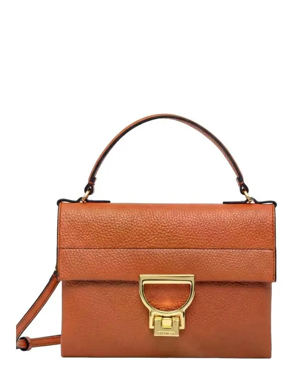 COCCINELLE Arlettis Grained-leather Mini Tote Bag - Brown