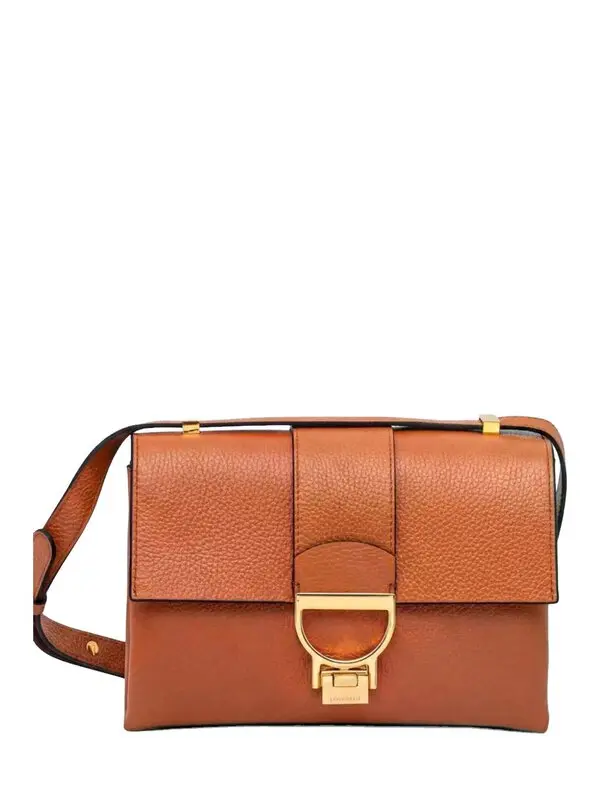 COCCINELLE Arlettis Grained-leather Crossbody Bag - Brown