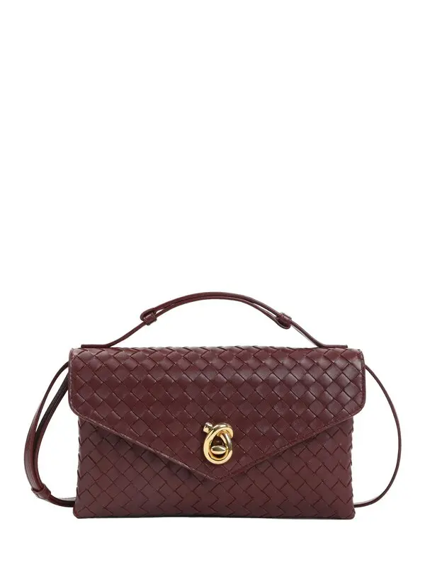 Bottega Veneta Knot Lock Shoulder Bag - Red