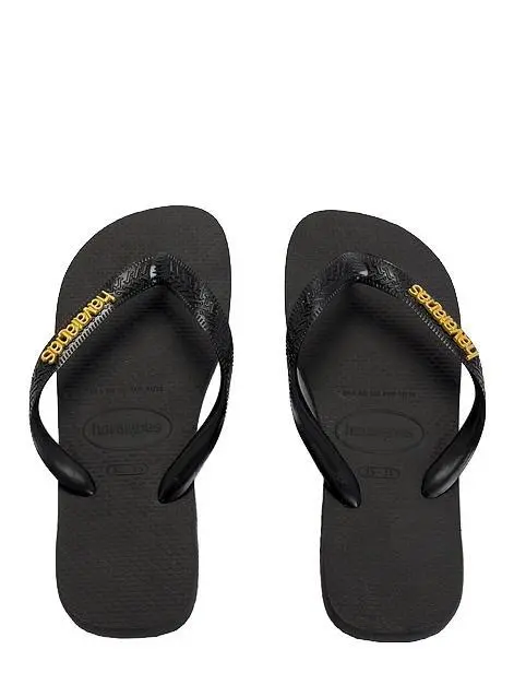 Havaianas Top Logo Metallic Sandal - Black
