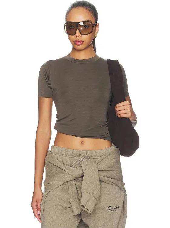 Fear Of God Fitted Short Sleeve Tee - Brown