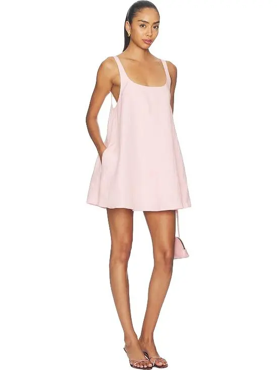 LOVERS AND FRIENDS Sandra Linen Mini Dress - Pink