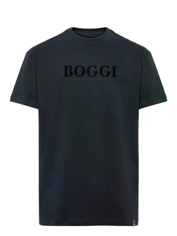Boggi Milano Logo-print Cotton T-shirt - Blue