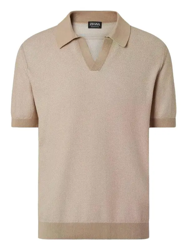 Zegna Textured T-shirt - Neutrals