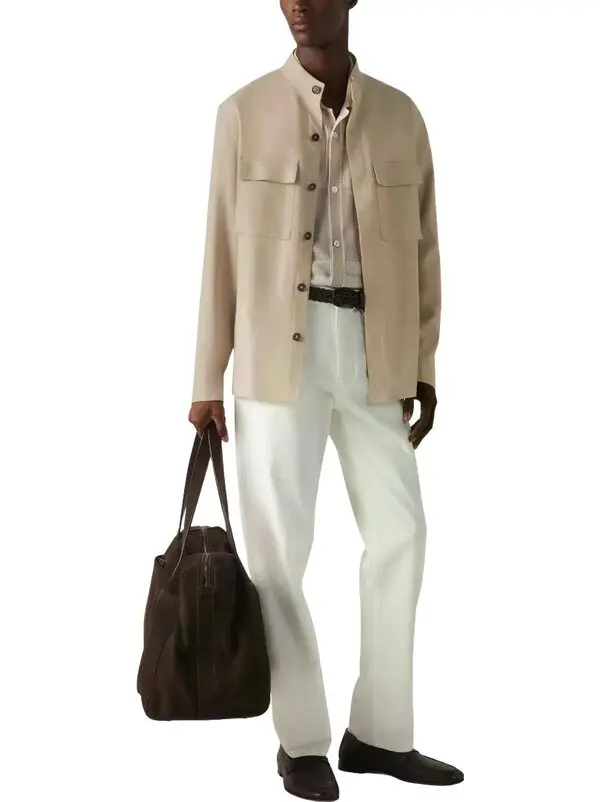 Zegna Oasi Lino Pocket Overshirt - Neutrals