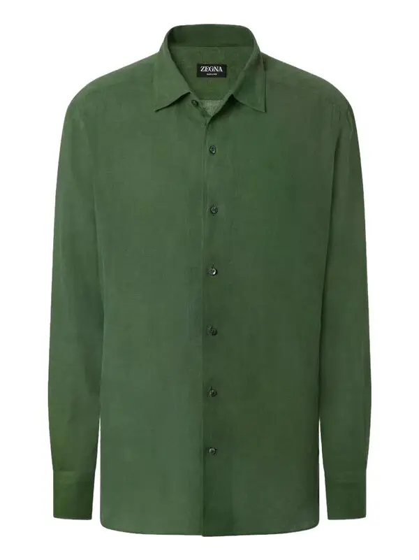Zegna Oasi Lino Shirt - Green