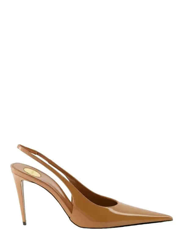 Saint Laurent Guermantes Pointed-toe Pumps - Neutrals