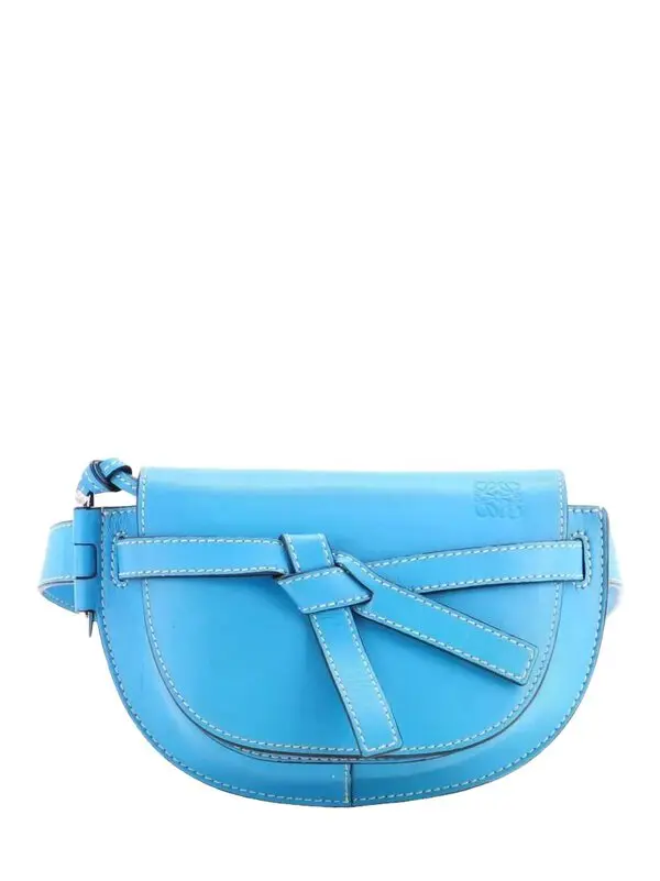 Loewe Gate Leather Mini Belt Bag - Blue