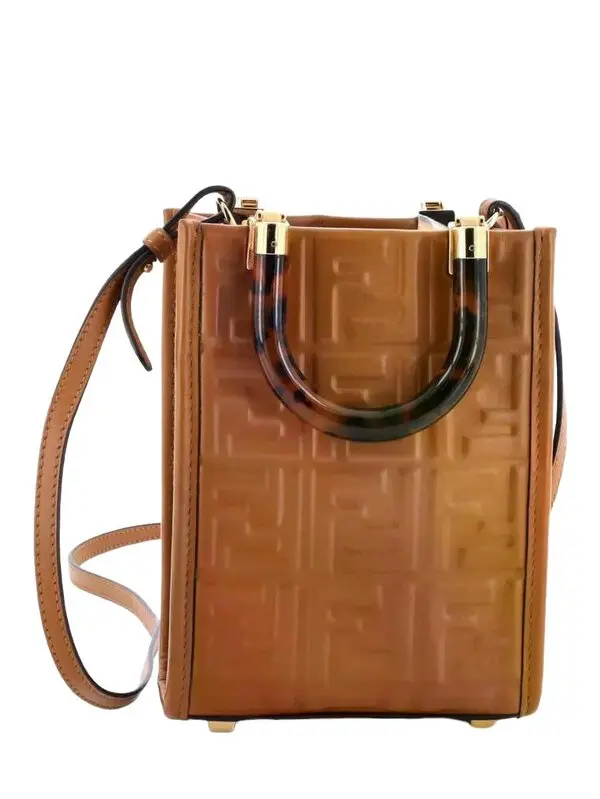 Fendi Sunshine Shopper Mini Tote Bag - Brown