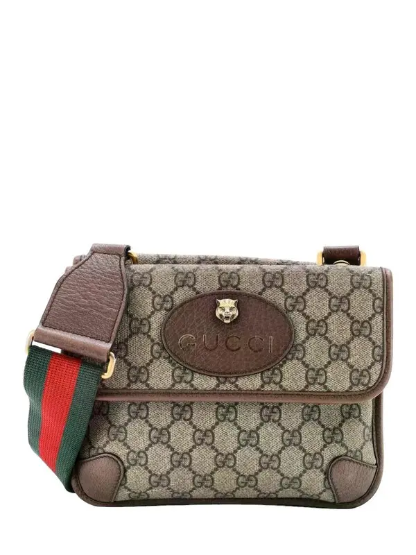 Gucci Gg Coated Canvas Small Messenger Bag - Brown