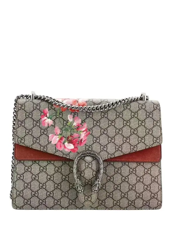 Gucci Dionysus Blooms Print Gg Coated Canvas Medium Shoulder Bag - Brown