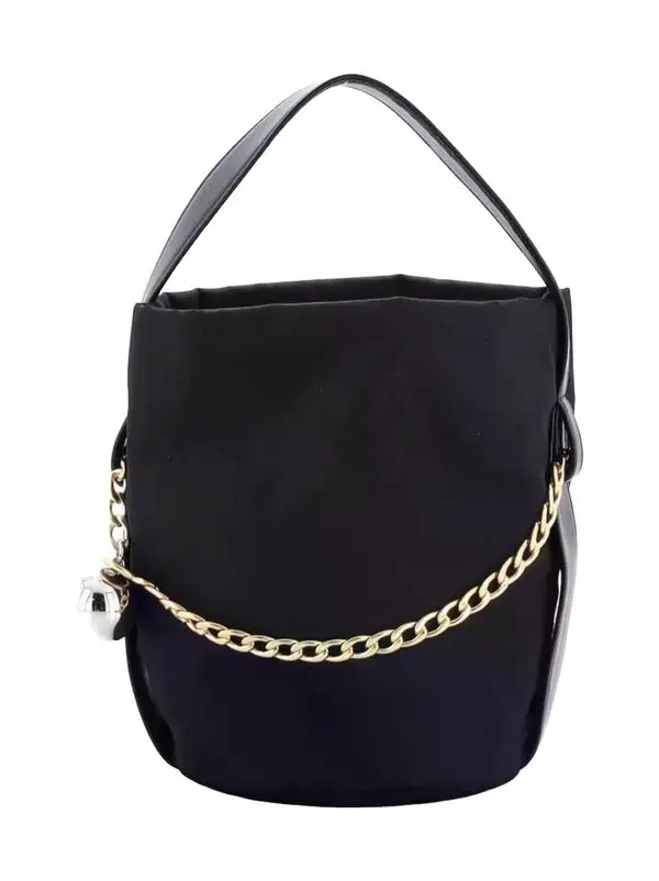 Prada Re-nylon And Nappa Leather Mini Bucket Bag - Black