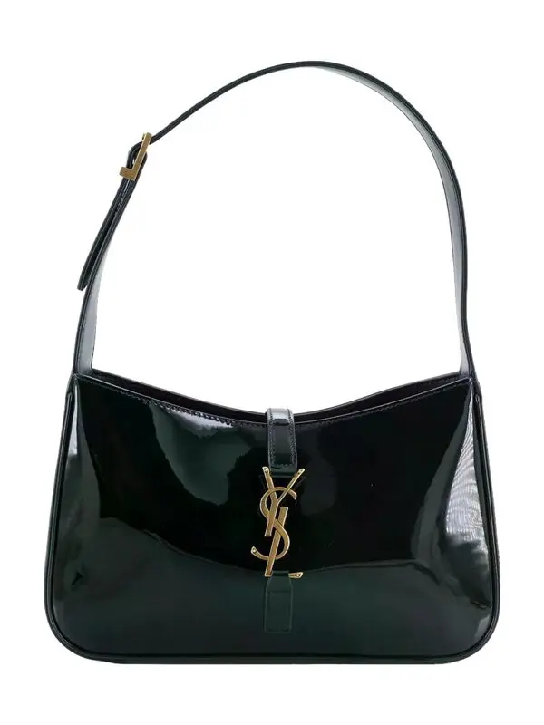 Saint Laurent Le 5 À 7 Patent Small Hobo Bag - Green