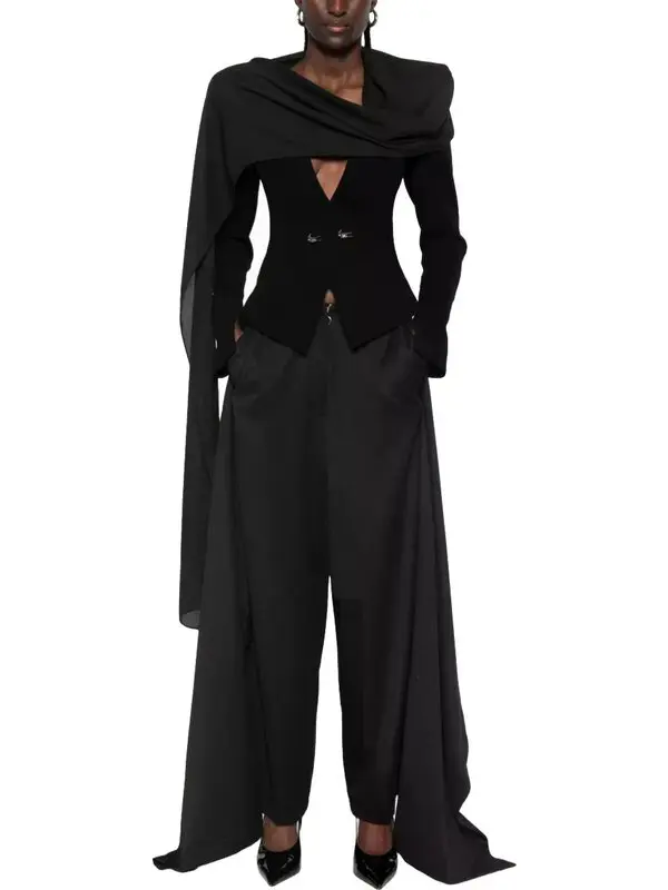VESTIAIRE D'UN OISEAU LIBRE Palazzo Pants - Black