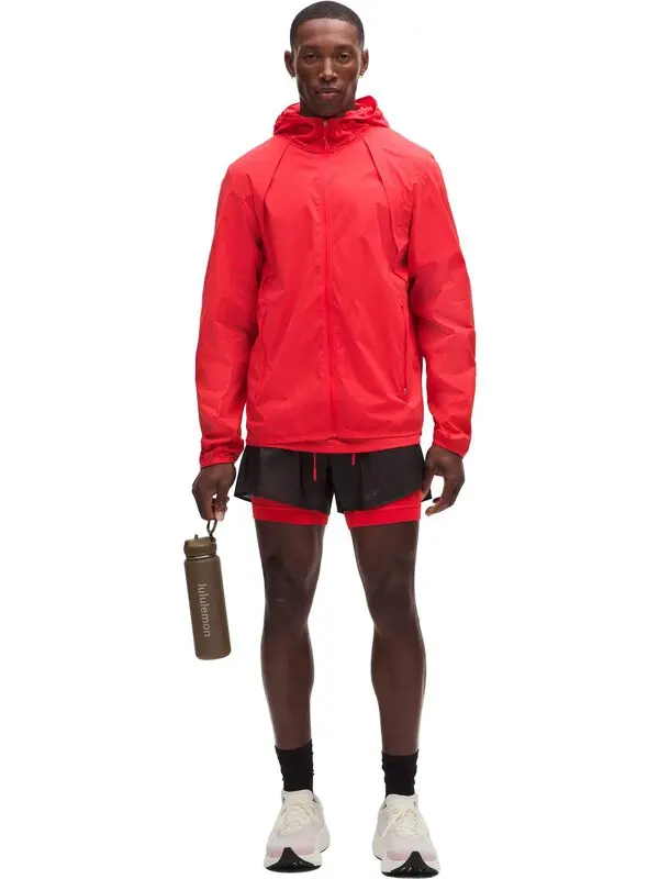 Lululemon Ultralight Ripstop Lined Running Short 4" | Drawstring, Mesh Liner, Side Splits - Graphite Grey/star Burst Tone