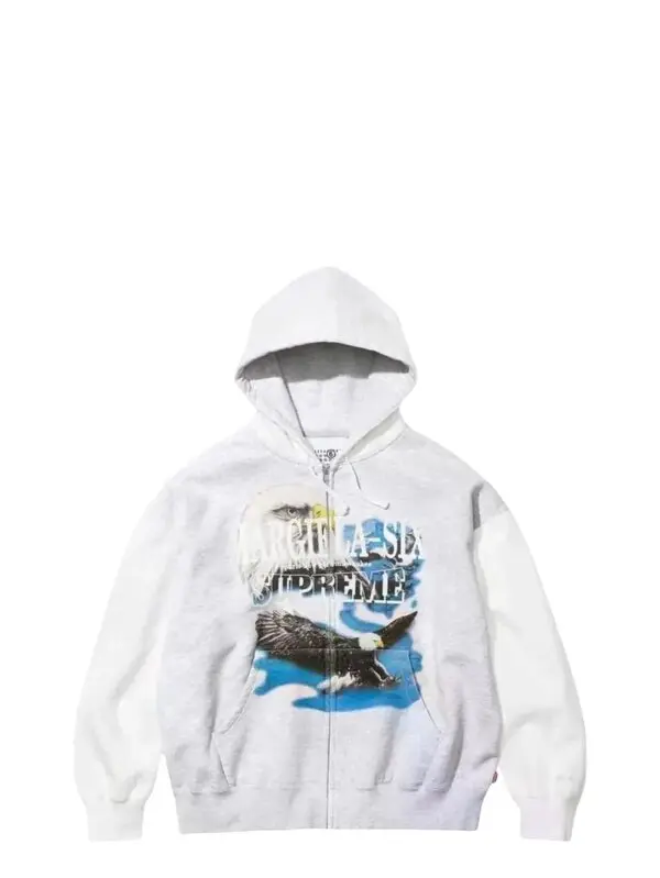 Supreme Mm6 Maison Margiela X Zip-up Hoodie - Grey