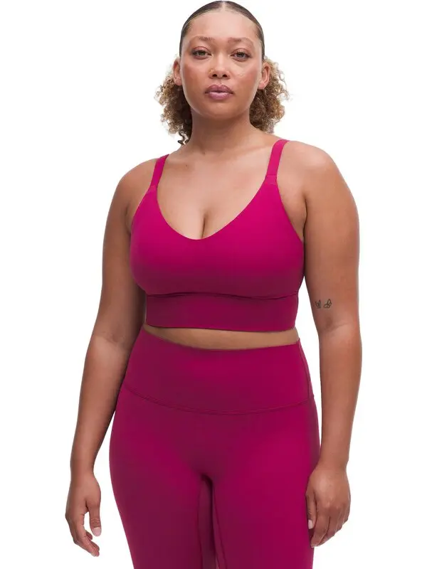 Lululemon Focuser Scoop-neck Bra - Raspberry Rave