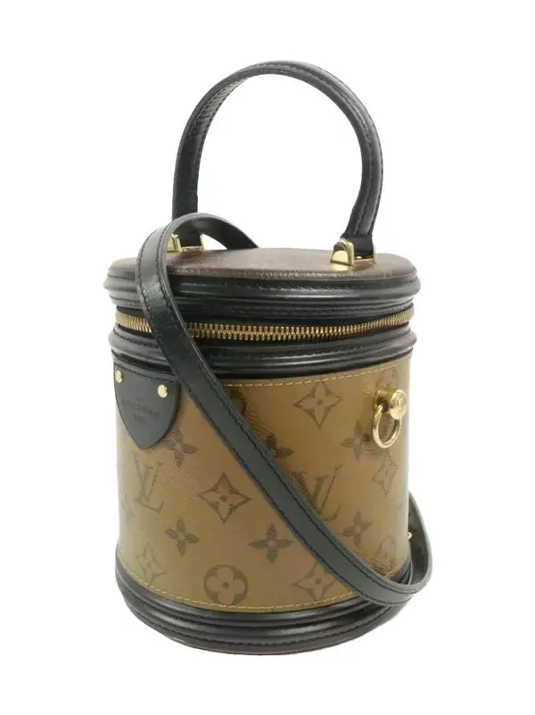 LOUIS VUITTON Cannes Monogram Reverse Canvas Bucket Bag - Brown