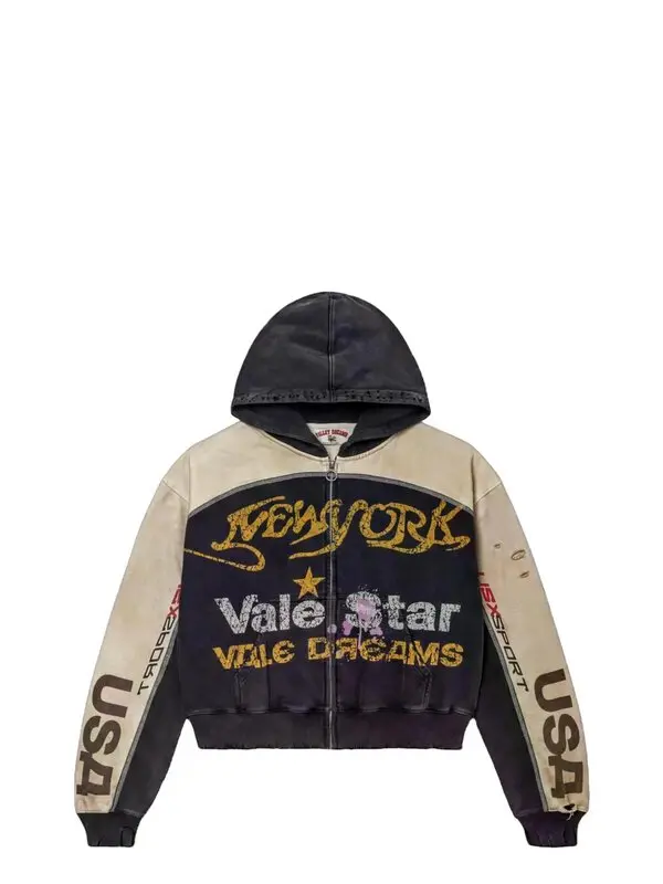 VALE FOREVER Zip-up Hoodie - Black