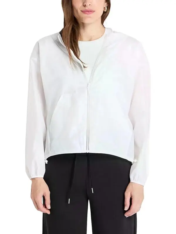 PUMA Zip-up Bomber Jacket With Drawstring Hem - White