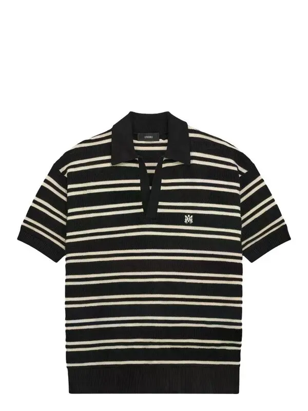 Amiri Ma Striped Knit T-shirt - Black