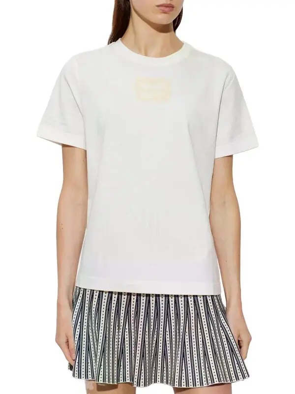 Alexander McQueen Logo Patch Cotton T-shirt - White