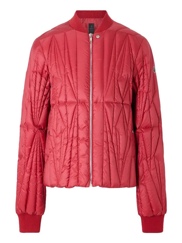 Rick Owens X Moncler Quilted Down Jacket - Red