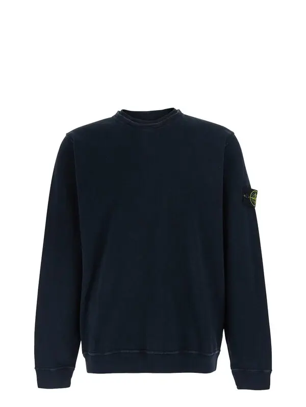 Stone Island Cotton Crewneck Sweatshirt With Logo Patch - Multicolor