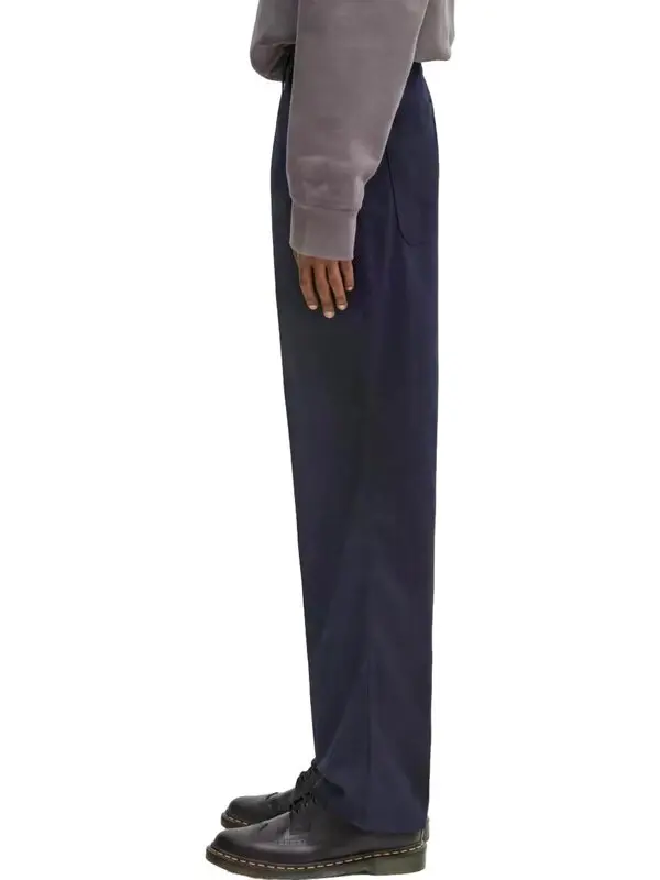Carhartt Work In Progress Navy Straight-leg Trousers - Blue